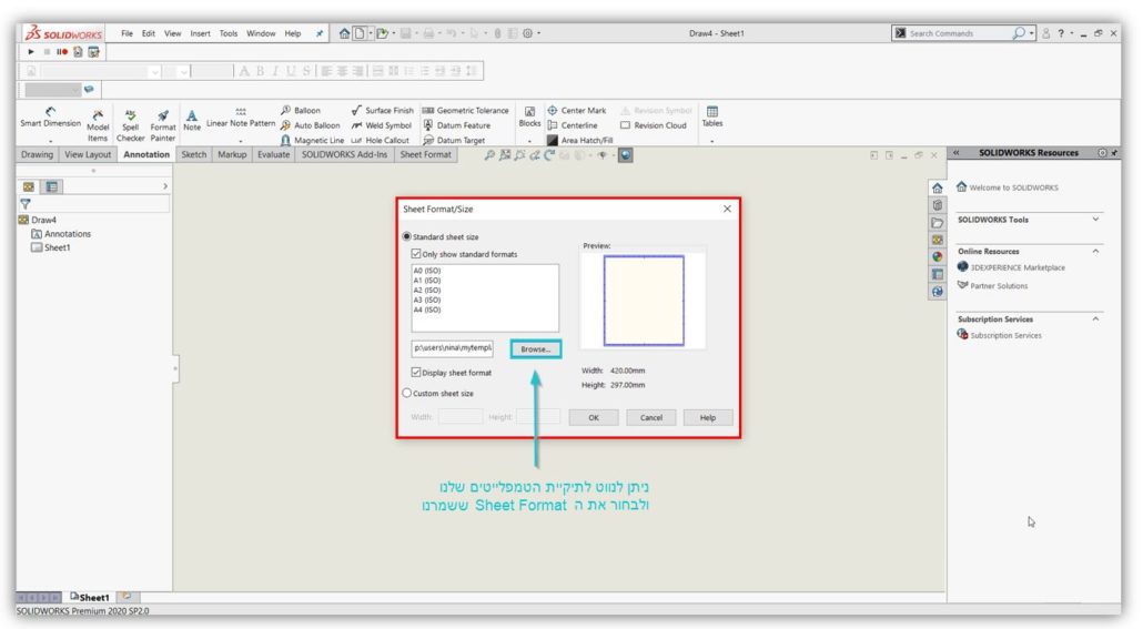 SOLIDWORKS Drawing Templates vs. Sheet Formats | Systematics