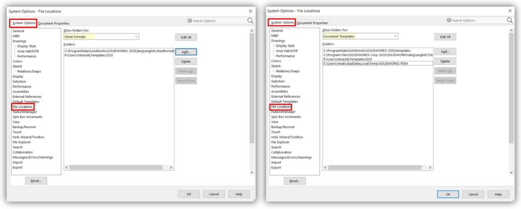 SOLIDWORKS Drawing Templates vs. Sheet Formats | Systematics